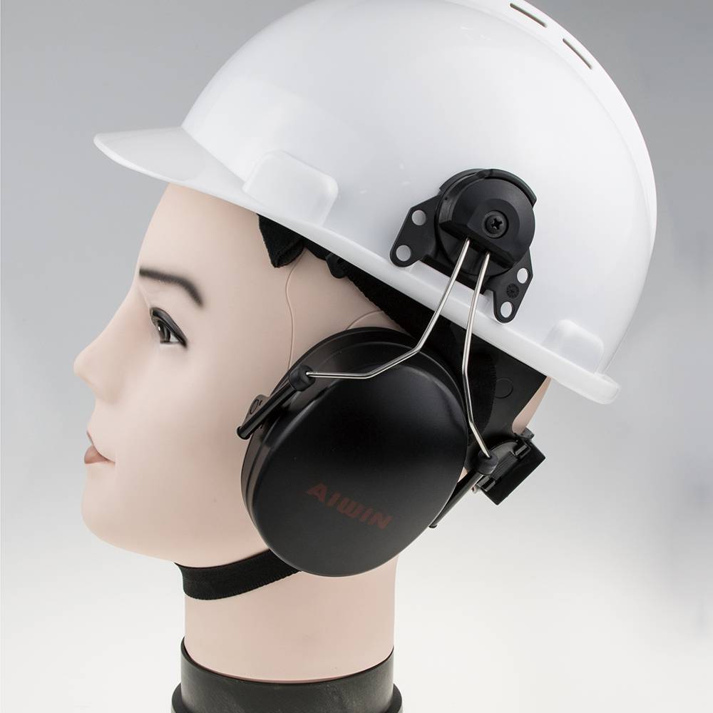 Nalat 1000 Noise Reduction Earmuff Hanging on Safety Helmet 26dB